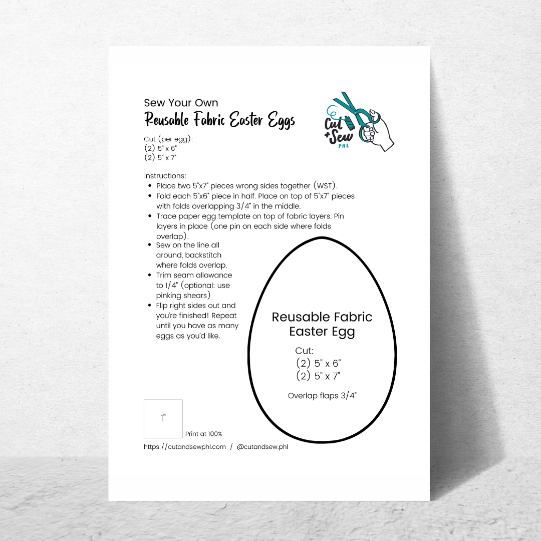 Free Pattern: Reusable Fabric Easter Eggs – Cut and Sew PHL