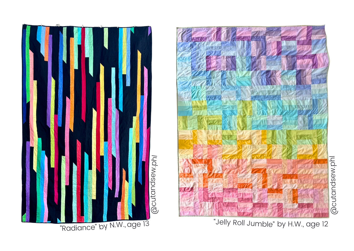 QuiltCon 2026: "Radiance" & "Jelly Roll Jumble" – Cut and Sew PHL